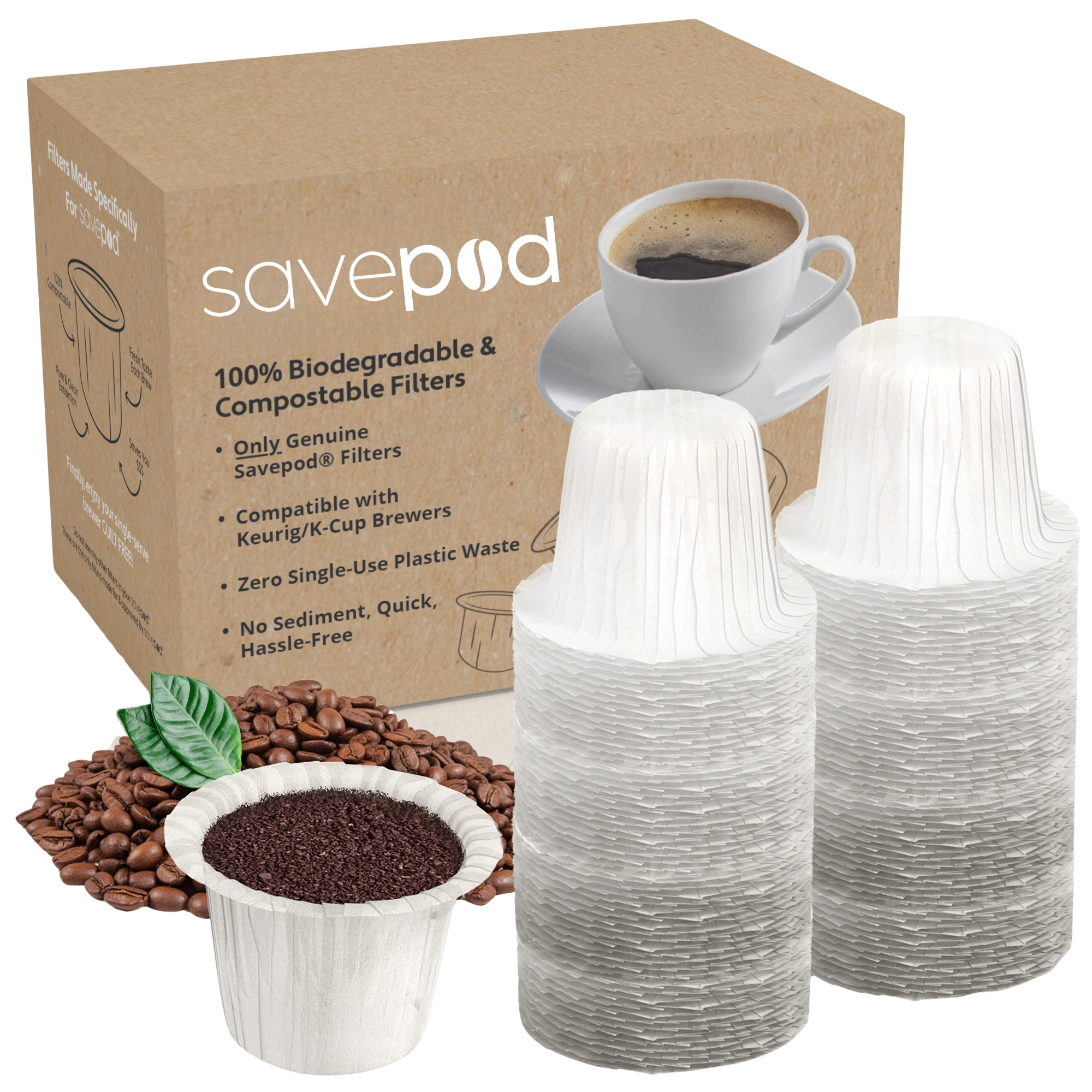 Savepod® Disposable Coffee Filters - 100% Compostable – savepod